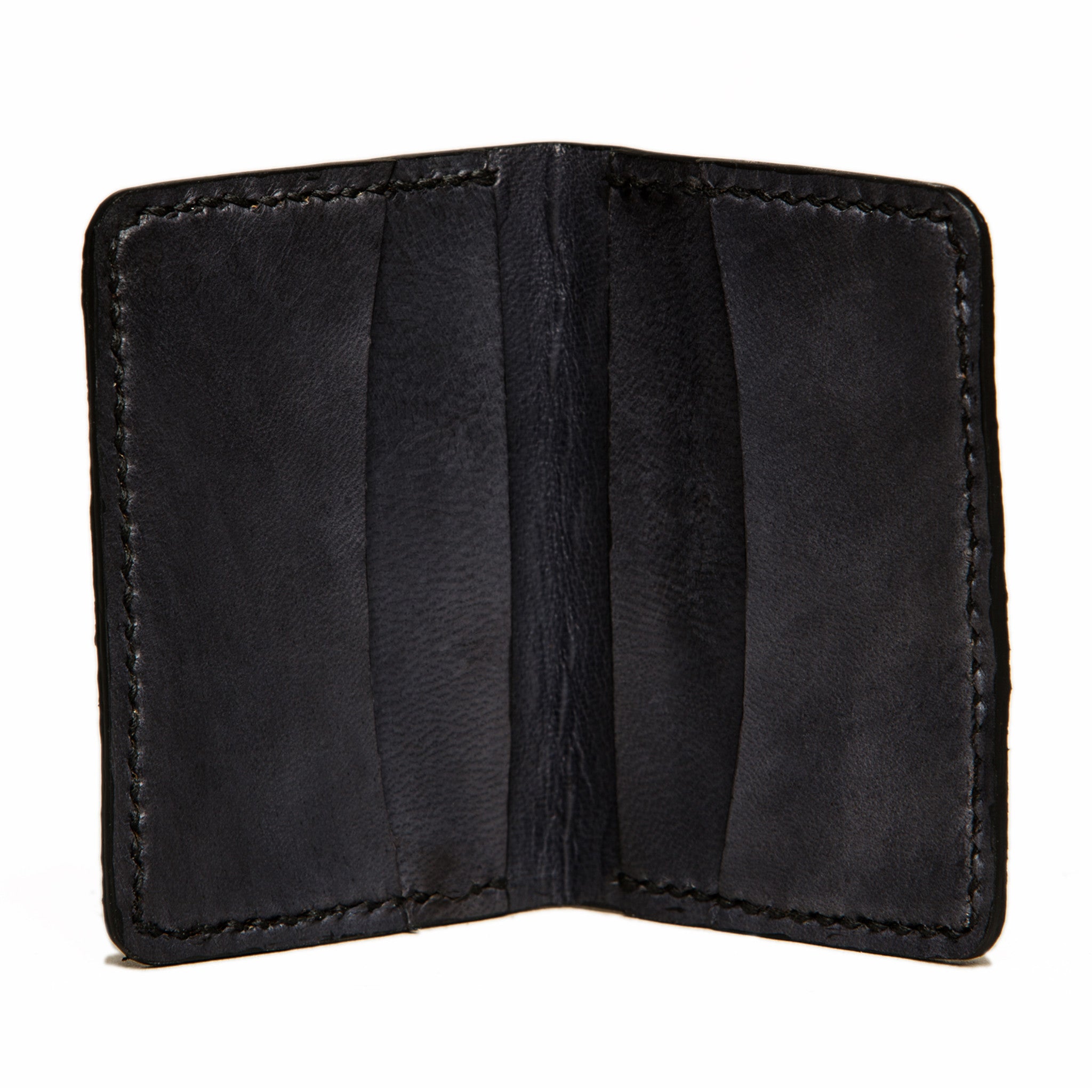 Slim Jim cod fishleather card wallet with black goat interior – Hraun ...